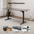 63"×28" Black Electric Height Adjustable Desk, Ergonomic Sit Stand ...