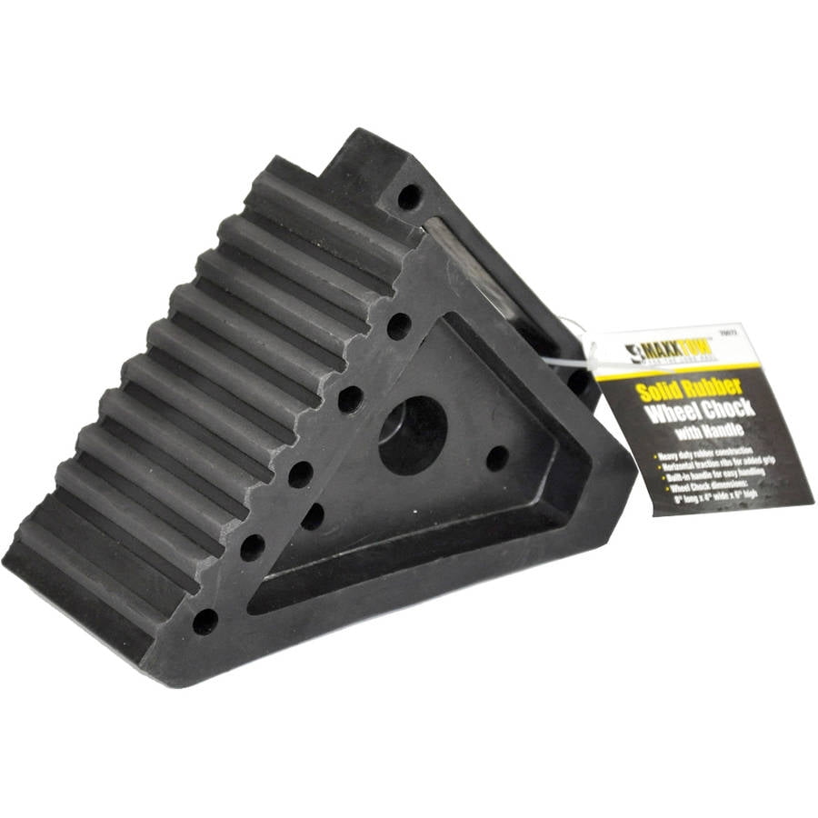 MaxxHaul 70072 Solid Rubber Wheel Chock - Walmart.com