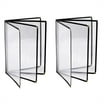 WeChef 8.5x11 Double-Sided Clear Vinyl Menu Covers, 2 View, Top Loading ...