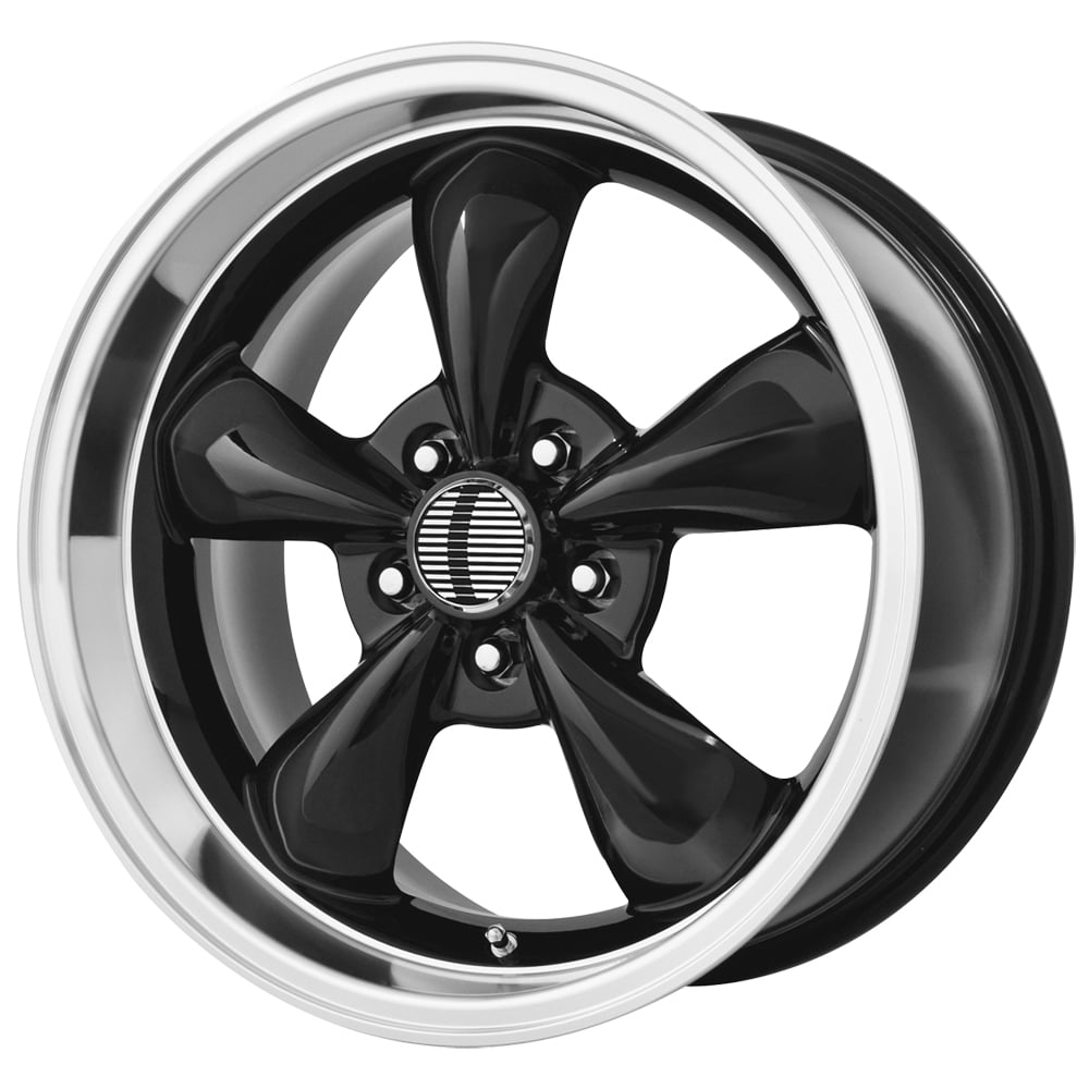 17" Inch Replica 106B Mustang Bullet 17x8 5x4.75" +0mm Gloss Black ...