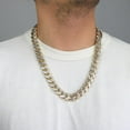 "Nuragold 10k Real Yellow Gold 15mm Monaco Miami Cuban Chain Necklace ...