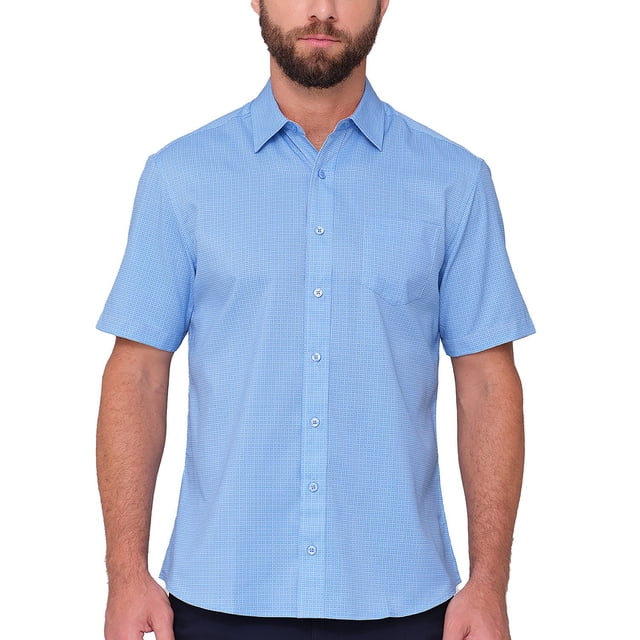 Nick Graham Performance Stretch Sport Short Sleeve Woven Shirt ...