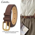 Catelles Top-grain Leather Alloy Pin Buckle Brown Belts for Jeans ...