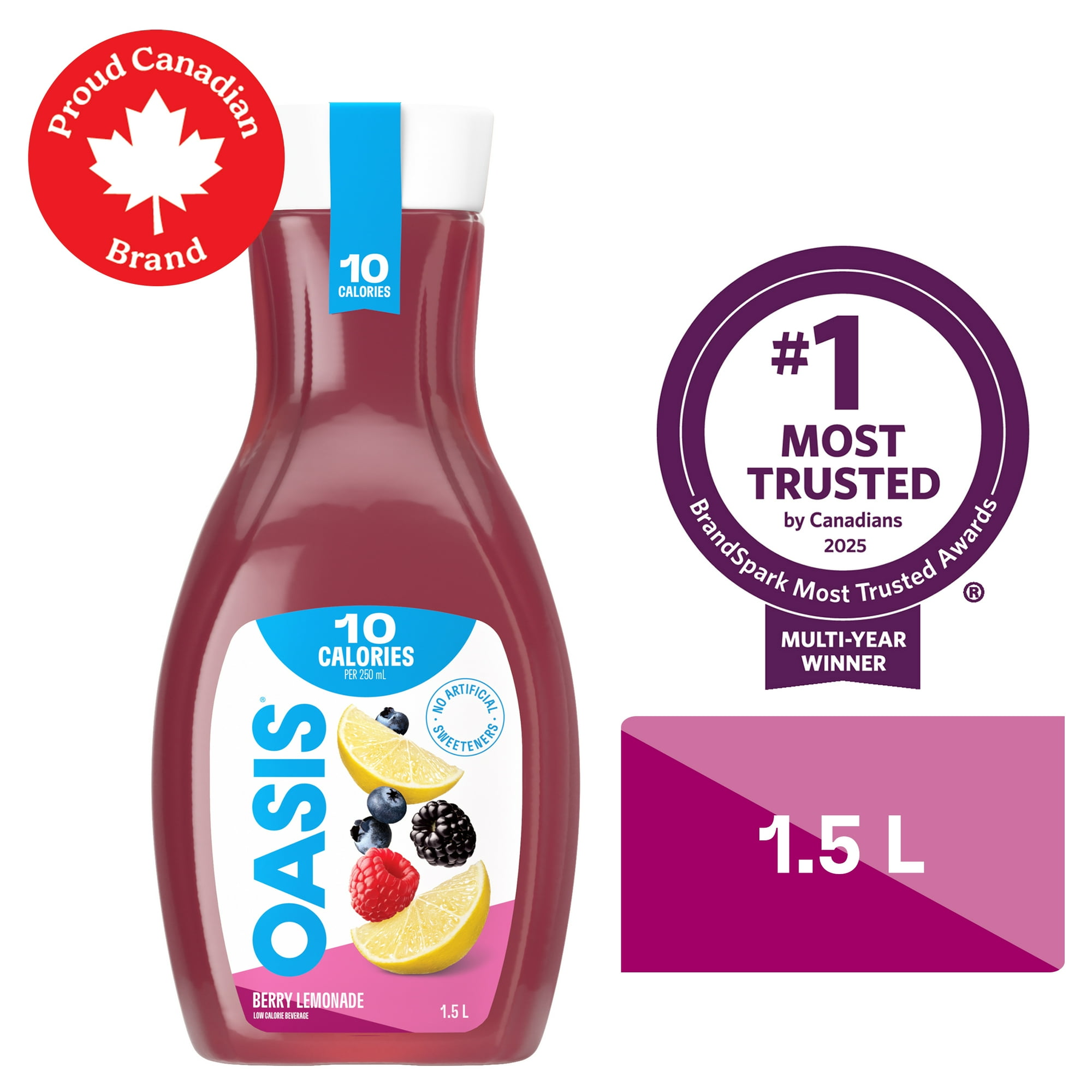 Click here for Oasis Berry Lemonade 10 Calories Beverage 1.54 L prices