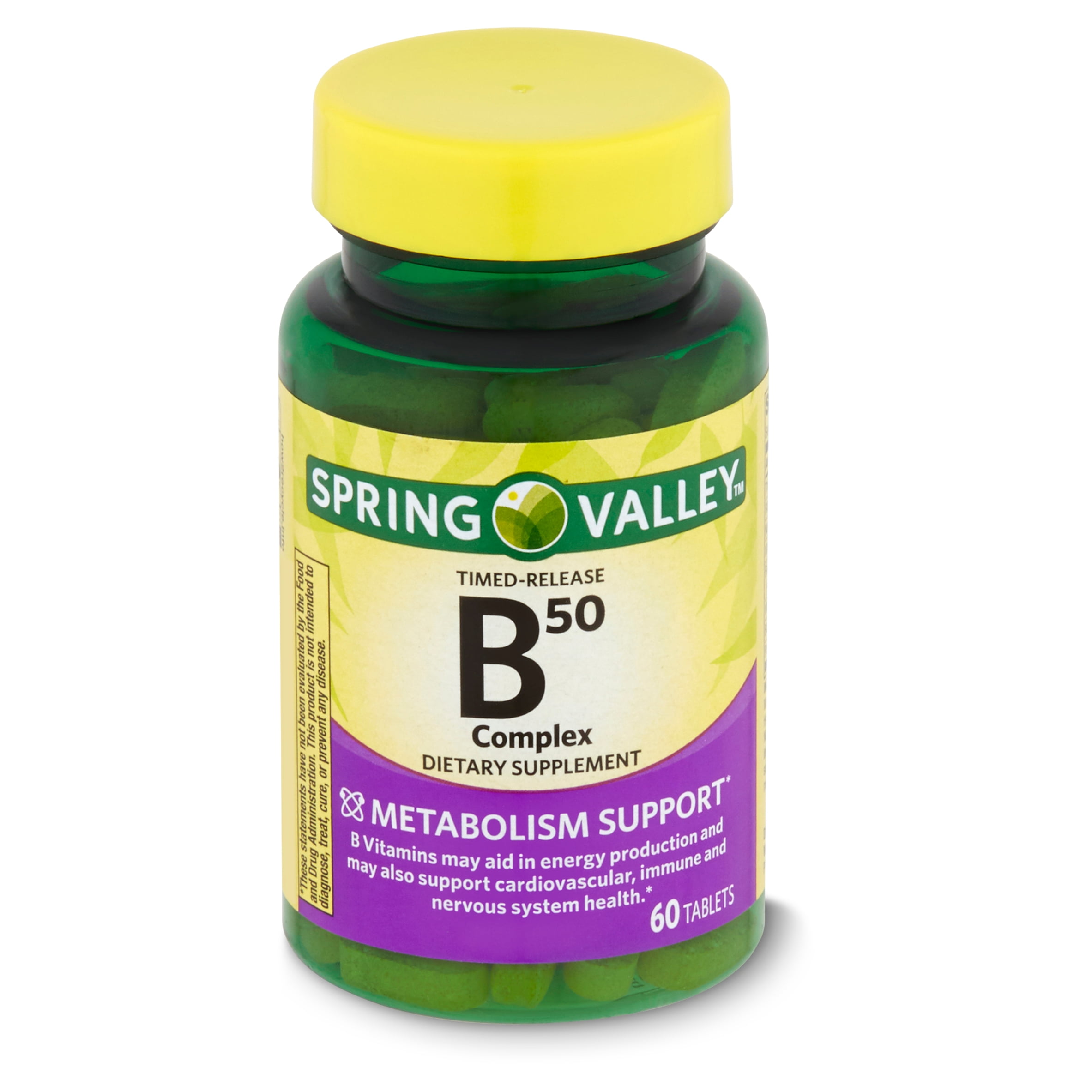 Spring Valley Timed-Release B50 Complex Dietary Supplement, 60 count ...