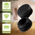 12 Pcs 1-1/4" Round Plastic Plug, Black Round Plastic End Cap Furniture ...