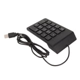 Wired Number Pad 18 Keys Ergonomic USB Plug and Play Quiet Typing Mini ...