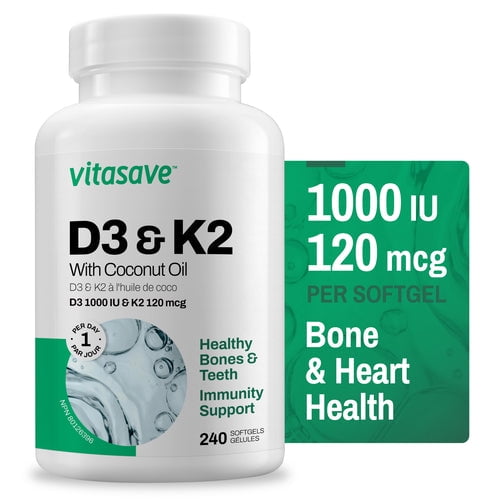 Click here for Vitasave D3 & K2 High Potency 1000 Iu D3 & 120 Mcg... prices