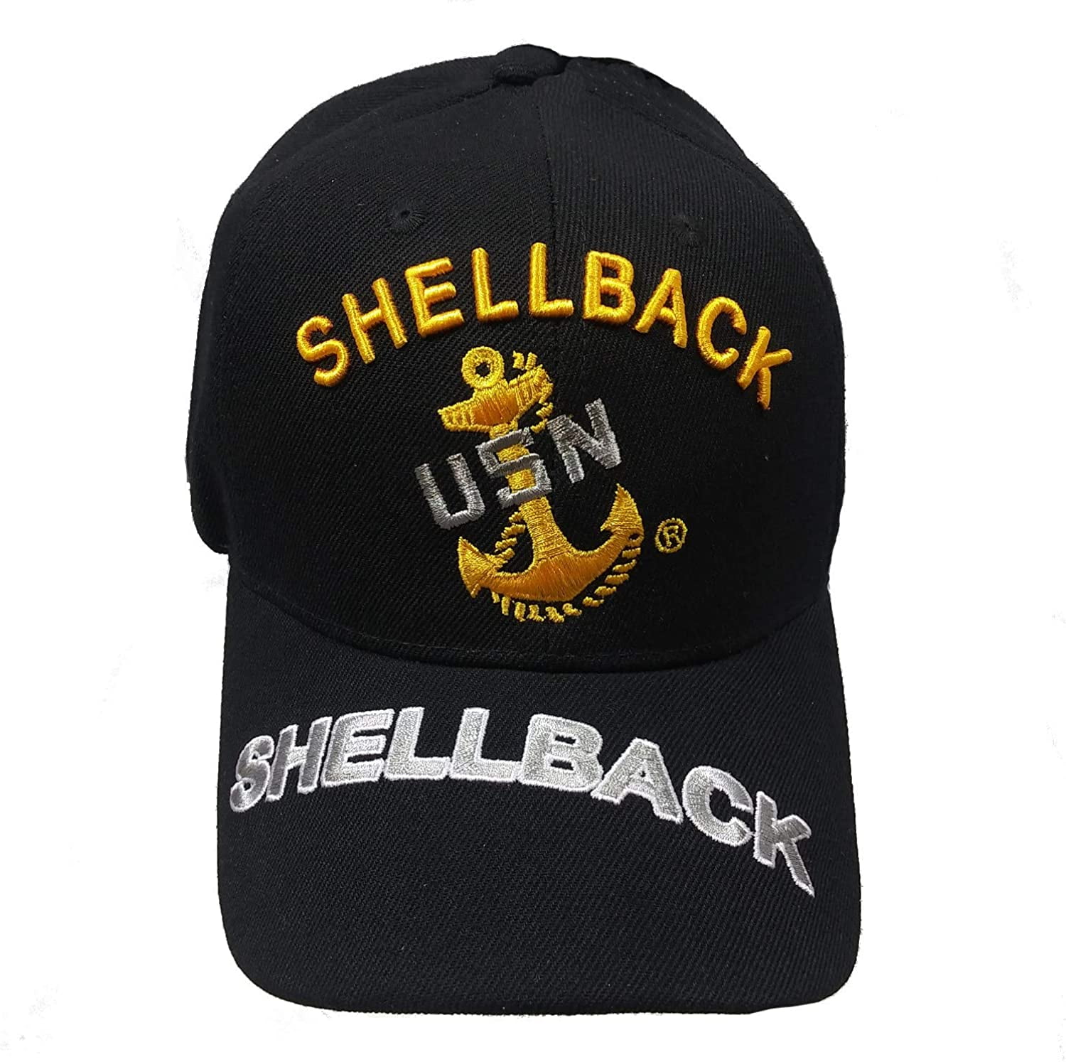 US Warriors Brand Military Navy Shellback Baseball Cap, Black ...