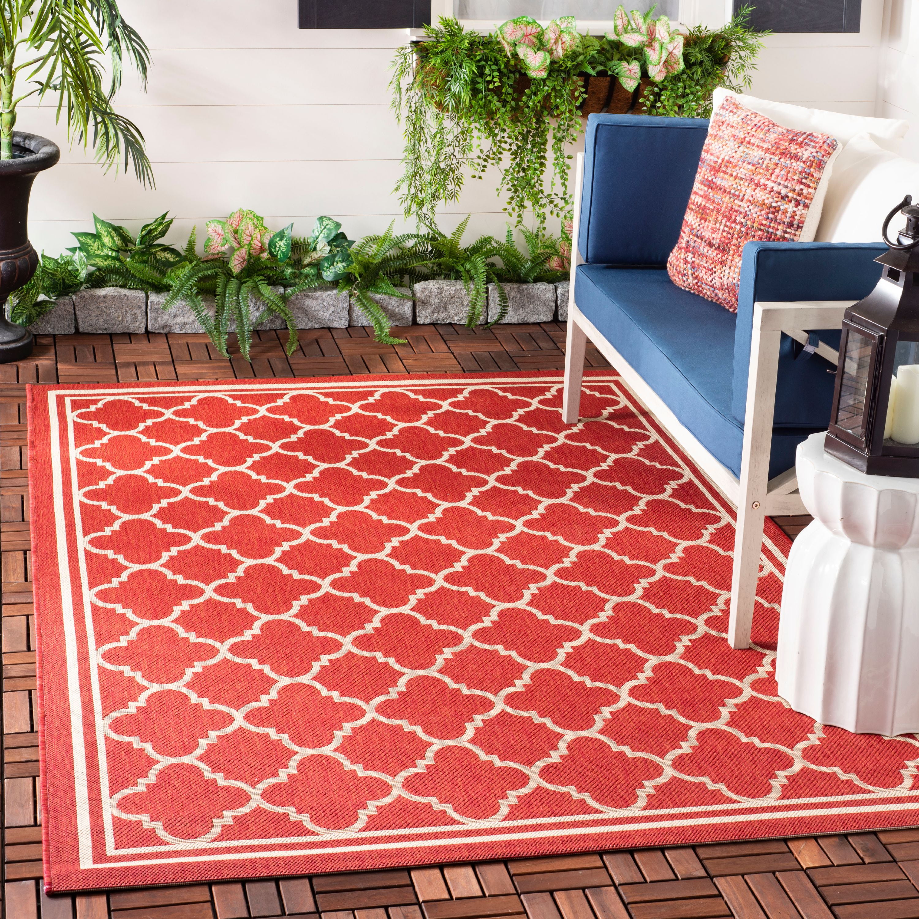 Safavieh Courtyard Alina Geometric Indoor/Outdoor Area Rug or Runner ...