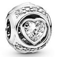 PANDORA Elevated Heart Charm - 798464C01 - Walmart.com
