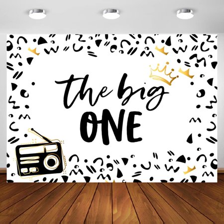 Hip Hop Boys 1st Birthday Backdrop 10x7ft Gold Crown Our Notorious is ...