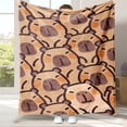 1pc Ultra-Soft Cartoon Capybara Print Flannel Blanket - Contemporary ...