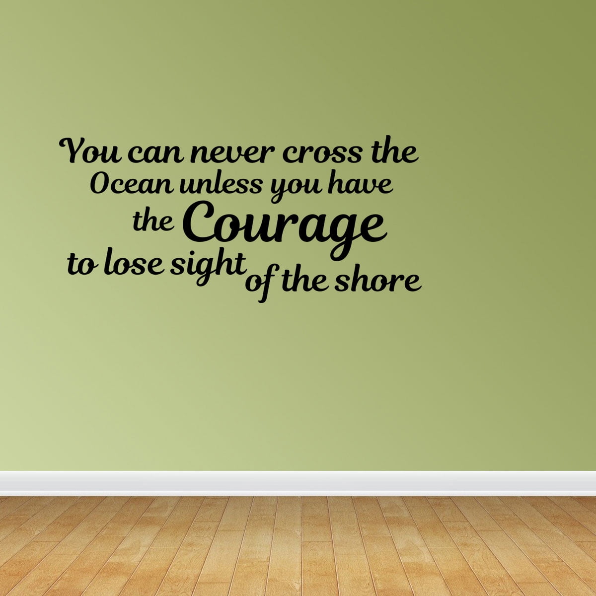 Wall Decal Quote You Can Never Cross The Ocean Unless You Have The ...