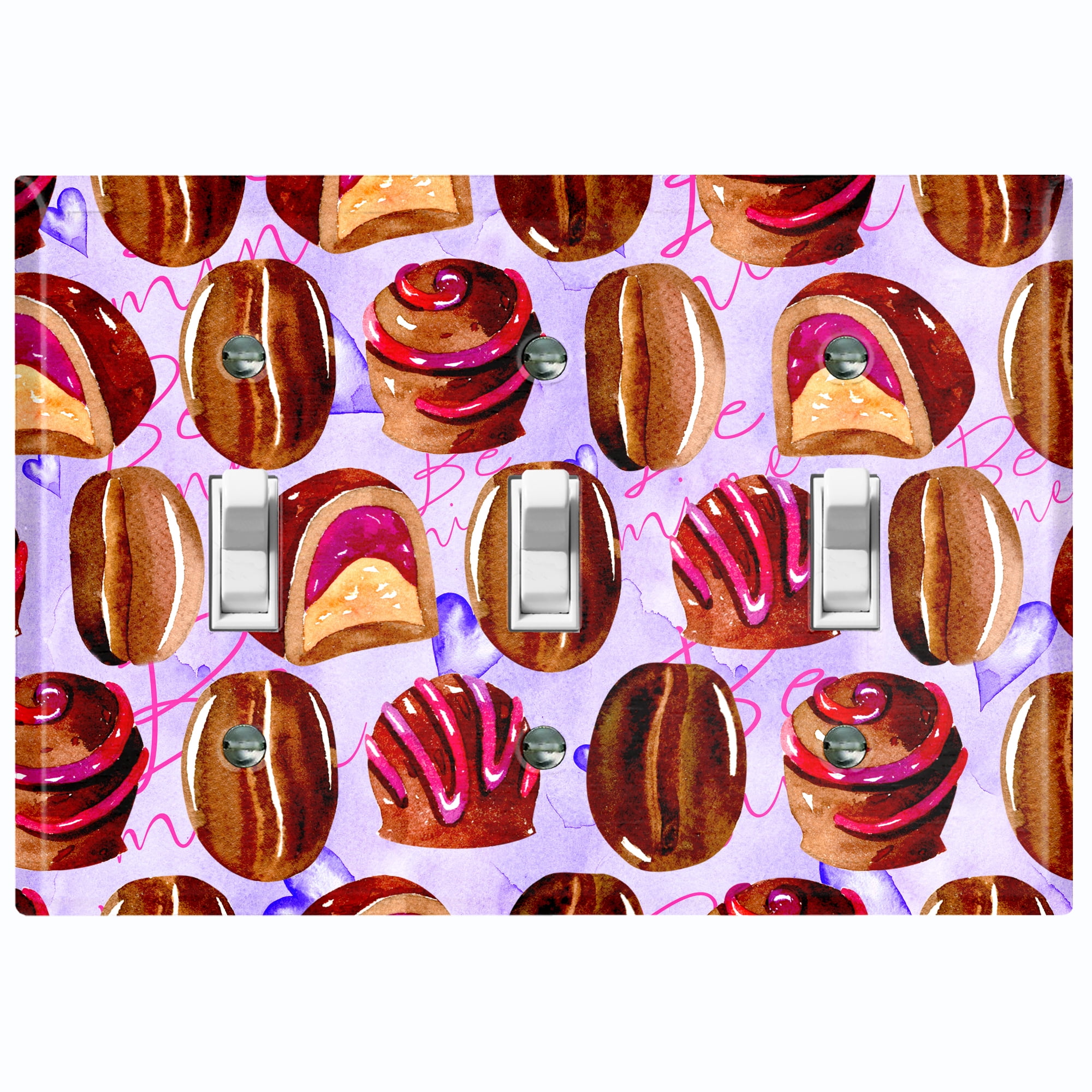 Metal Light Switch Wall Plate Outlet Cover (Coffee Mocha Candy Bean ...