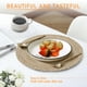 ONEFIND Round Placemats Set of 6, Beige Woven Table Mats, 15 inch Heat ...