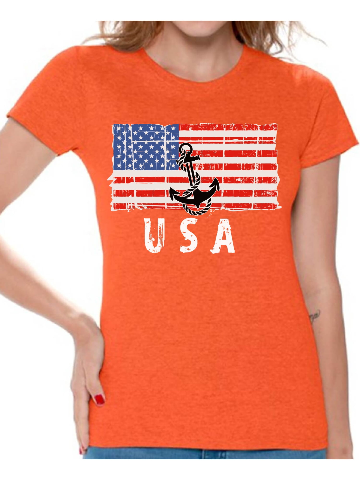 Awkward Styles Anchor USA Women Shirt Red White And Blue American Flag awkward-styles-anchor-usa-women-shirt-red-white-and-blue-american-flag