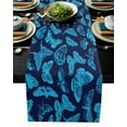 Home Table Runner Butterfly Insect Glow Blue Cupboard Coffee Table ...