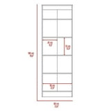 Home Square 2 Piece Wood Multi Storage Two-Door Pantry Cabinet Set in ...