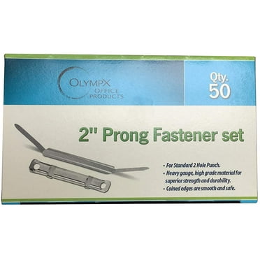 OLYMPX 100 Pcs of Prong Paper Fastener Compressors for Standard 2-Hole ...