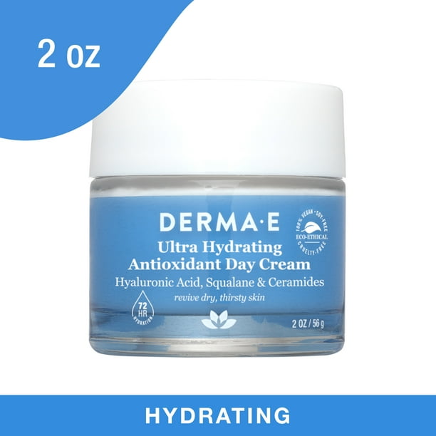 DERMA E Ultra Hydrating Antioxidant Moisturizing Day Cream, Vegan Skin ...