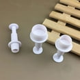 3 PCS Round Cookie Cake Cutter Mold Spring Die Cookie Mold Plastic ...