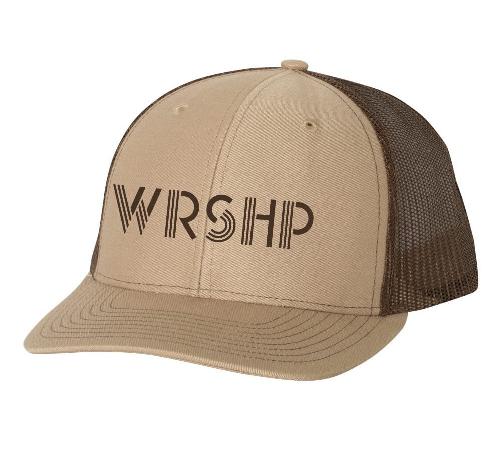 Christian WRSHP Worship Jesus Mens Embroidered Mesh Back Trucker Hat ...