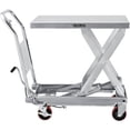 19-3/4" x 32" Stainless Steel Mobile Scissor Lift Table, 1000 Lb. Cap ...