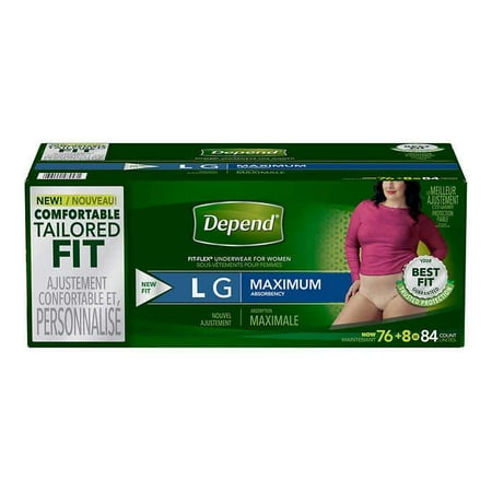 Depend Women’s Maximum Absorbency Underwear Large 84 Units | Walmart Canada