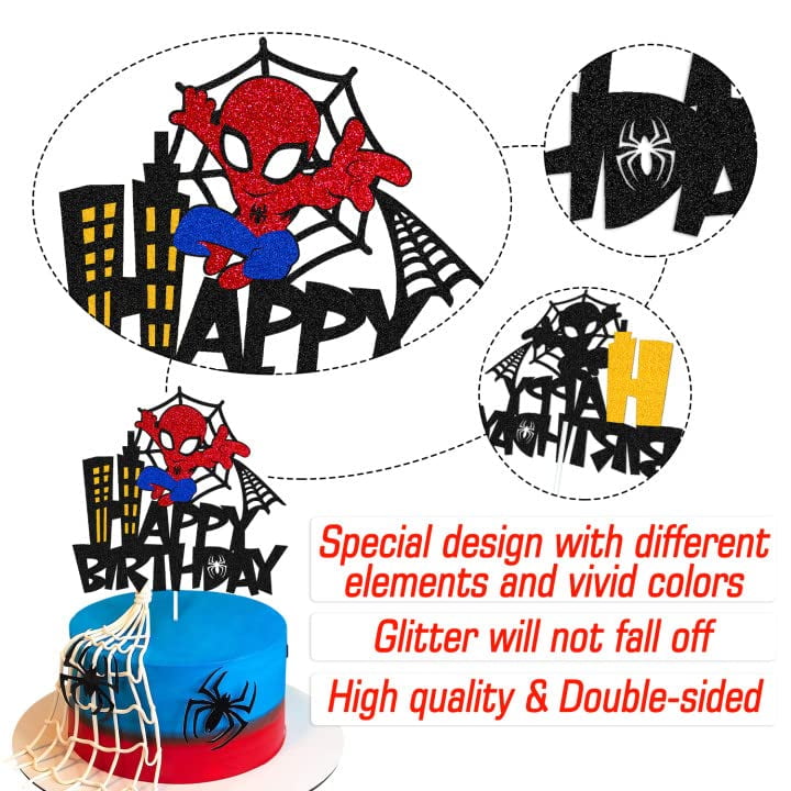 Black Spiderman Birthday Cake