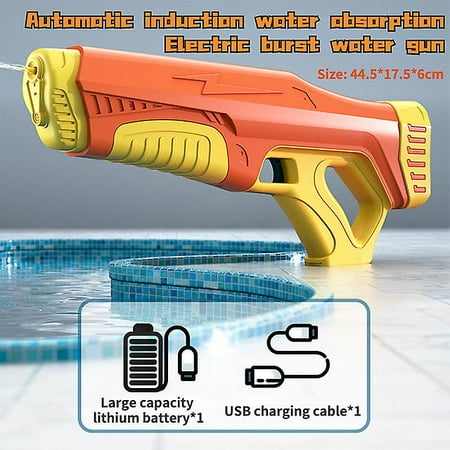 New Electric Water Gun Toy Automatic Water Absorption Continuous Firing ...