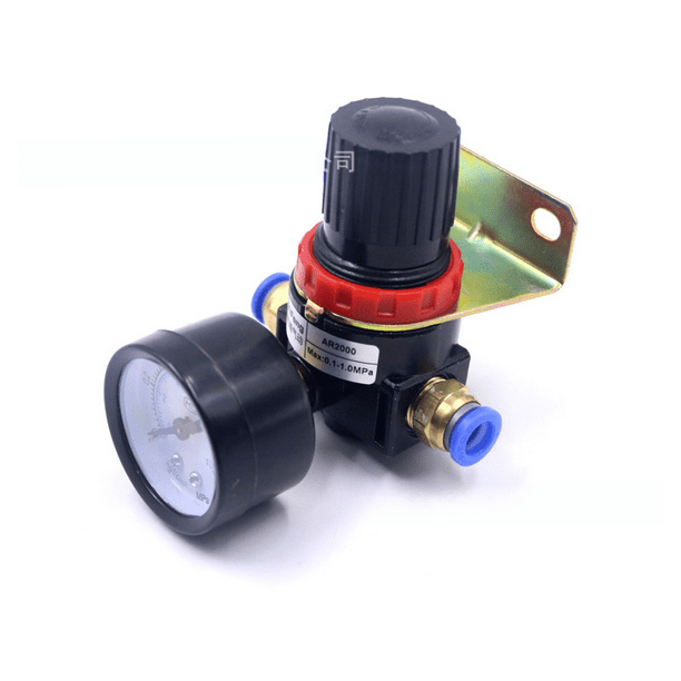 AR2000 válvula reguladora de presión de fuente de aire válvula reductora de presión BR medidor ...