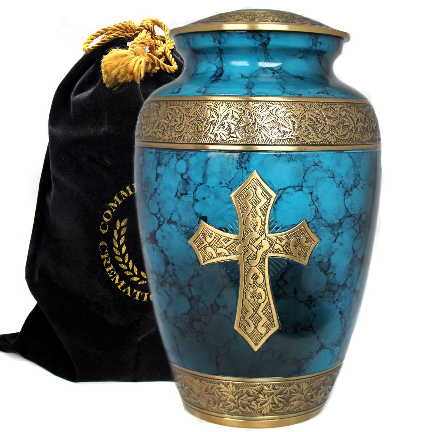 Blue Cross Urns for Cremation Ashes Large Urn XL or Small Keepsake Urns ...