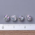 50gs Transparent Acrylic Beads Round AB color Clear AB 4mm Hole: 1.2mm ...