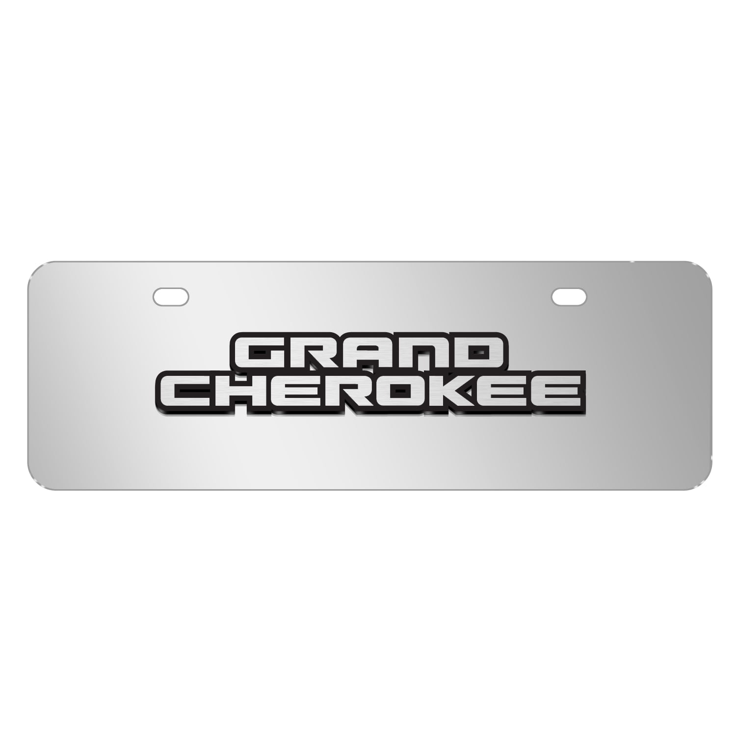 Jeep Grand Cherokee 3D Logo 12" x 4.25" European Look Chrome Half-Size ...