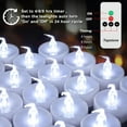 SRWEHG-Remote Controlled LED Tea Light,White Flickering Bulb,Long ...