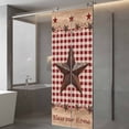 Country Star Farm Window Privacy Film, Farmhouse Plaid Texas Vintage ...