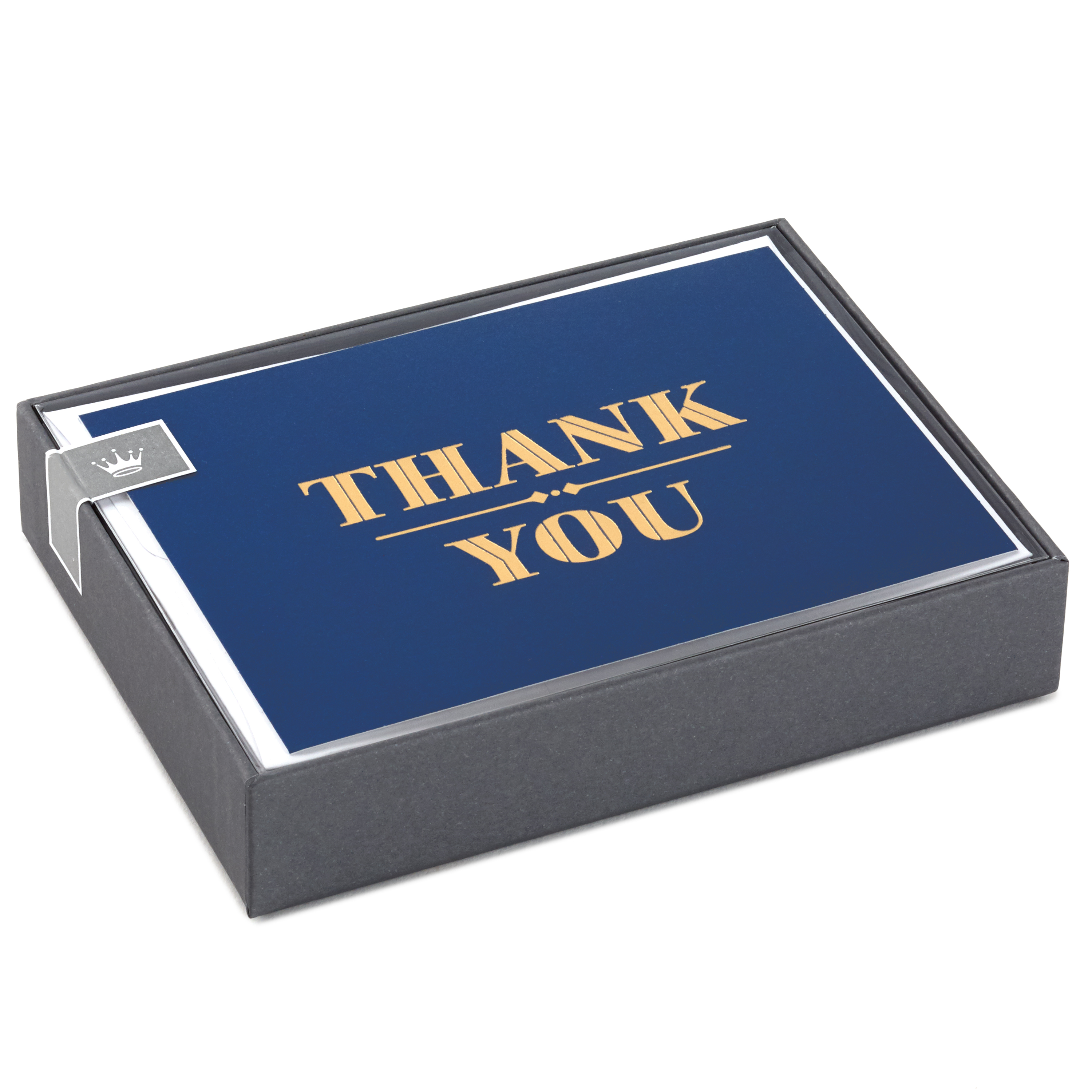 Hallmark Greeting Cards Thank You Note Navy And Gold Foil 10 Cards