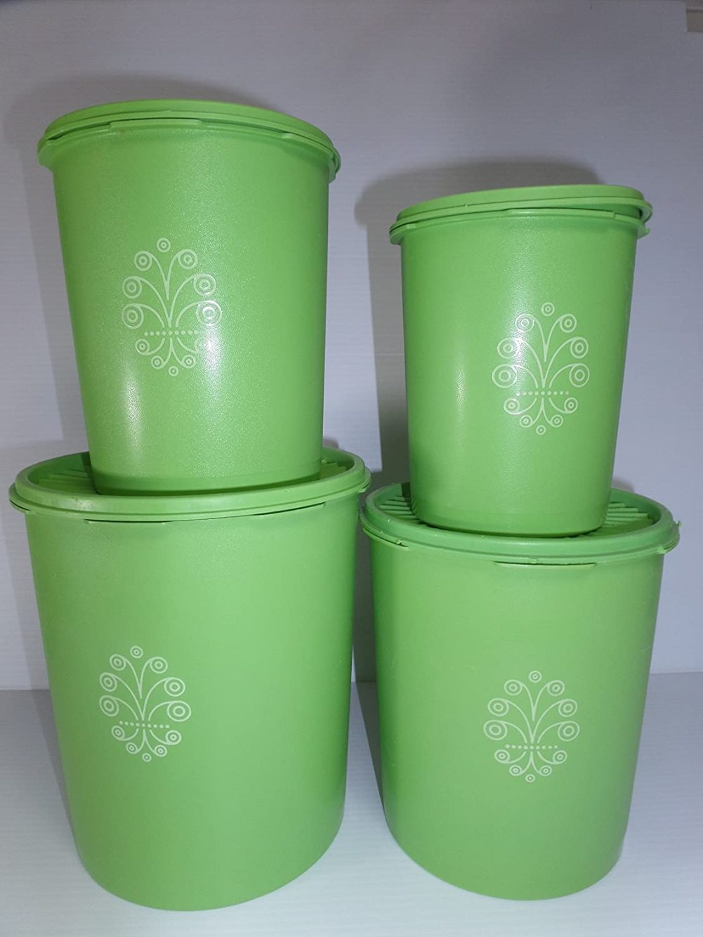 Tupperware Servalier Canister Set of 4 with Scoop Canister Sets Jars ...