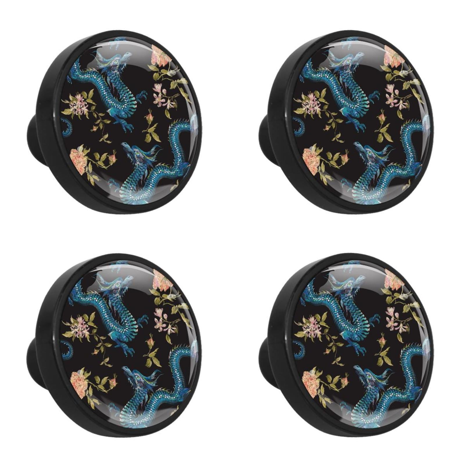 4 Pcs Dragons Knobs for Kitchen Cabinet Cupboard Dresser Bookcase ...