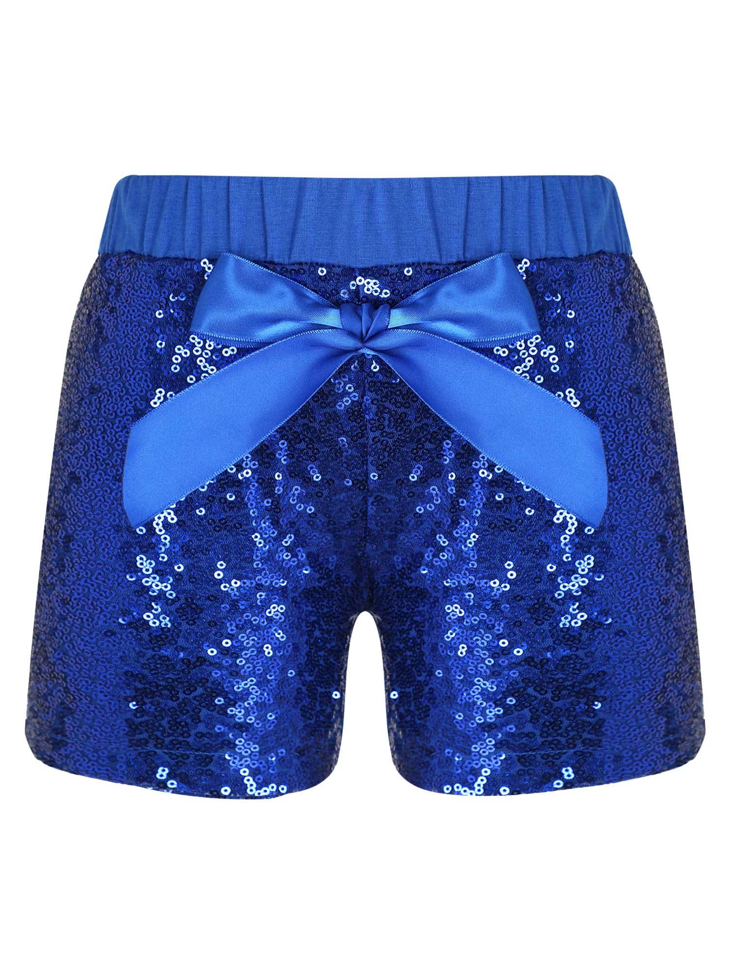 Aislor Girl's Boy's Athletic Dance Shorts Pull On Shiny Sequin Shorts ...