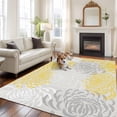Floral Pattern 5x7 Rug for Living Room Sofa and Coffee Table Layout ...