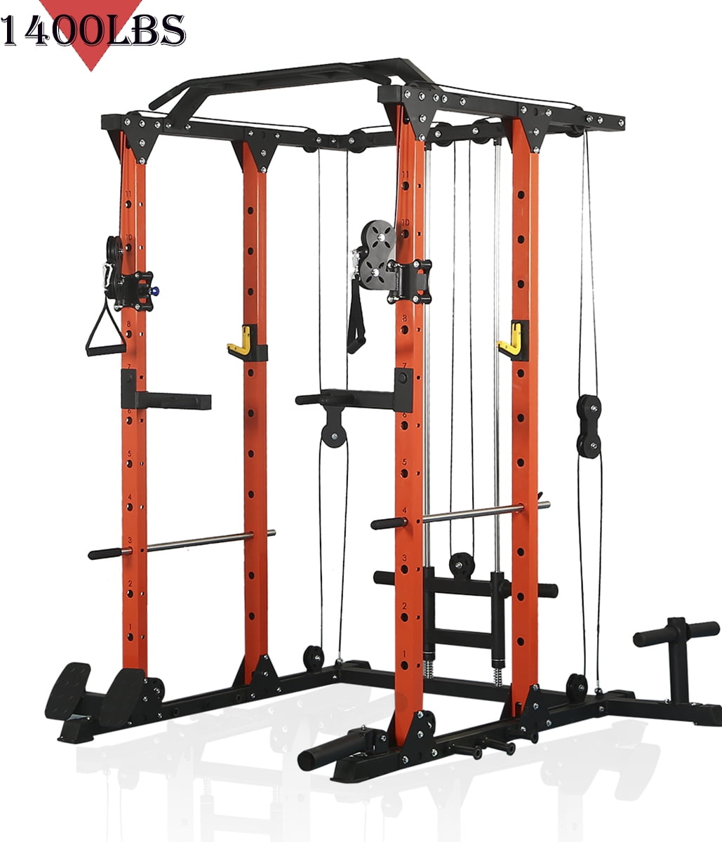 Multi-Function Squat Rack Power Cage, 1400lbs Full Body Training Weight ...