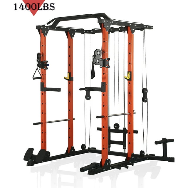 Multi-Function Squat Rack Power Cage, 1400lbs Full Body Training Weight ...