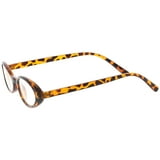 Womens Small Oval Glasses Slim Arms Clear Lens 48mm (Tortoise / Clear ...