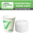 [1000 Pack] 10 oz Compostable Paper Cups with White Dome Lids ...