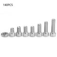 140pcs #10-32 Stainless Steel Hex Socket Cap Head Bolts Hex Screw ... 140pcs #10-32 Stainless Steel Hex Socket Cap Head Bolts Hex Screw ...