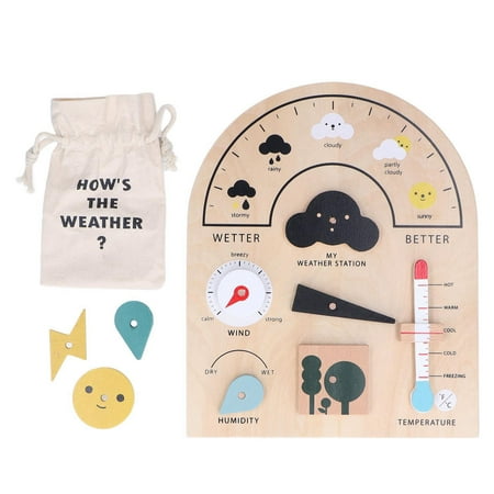 Wodden Weather Station Toy,Kids Weather Station Toy Weather Station Toy ...