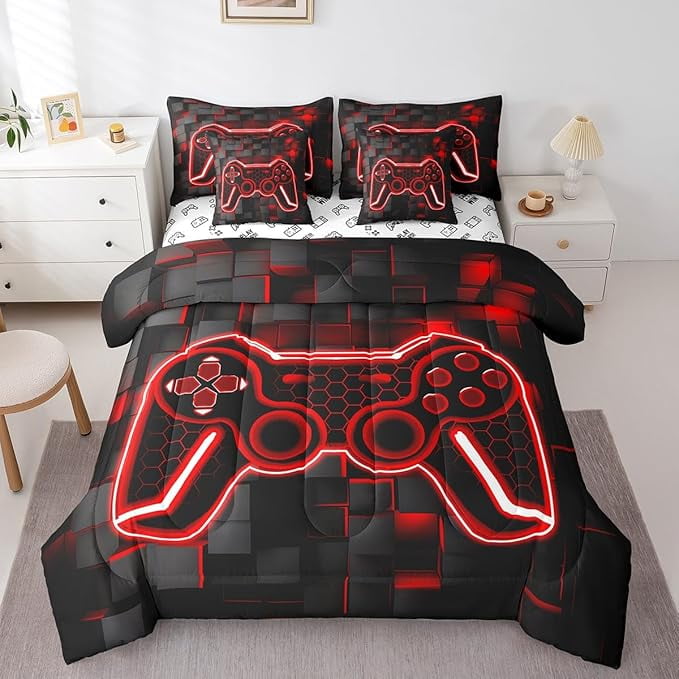 Click here for Yst Kids Gamer Twincomforter Set With Sheets 7 Pie... prices