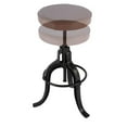 Beaumont Lane Transitional Adjustable Height Leather & Iron Bar Stool ...